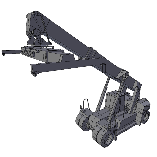 reach stacker low poly 3D Model in Machines 3DExport