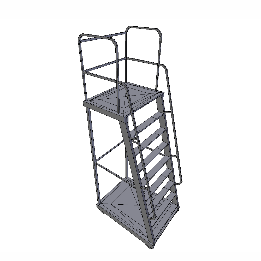 ladder black industrial low poly Model 3D in Lainnya 3DExport