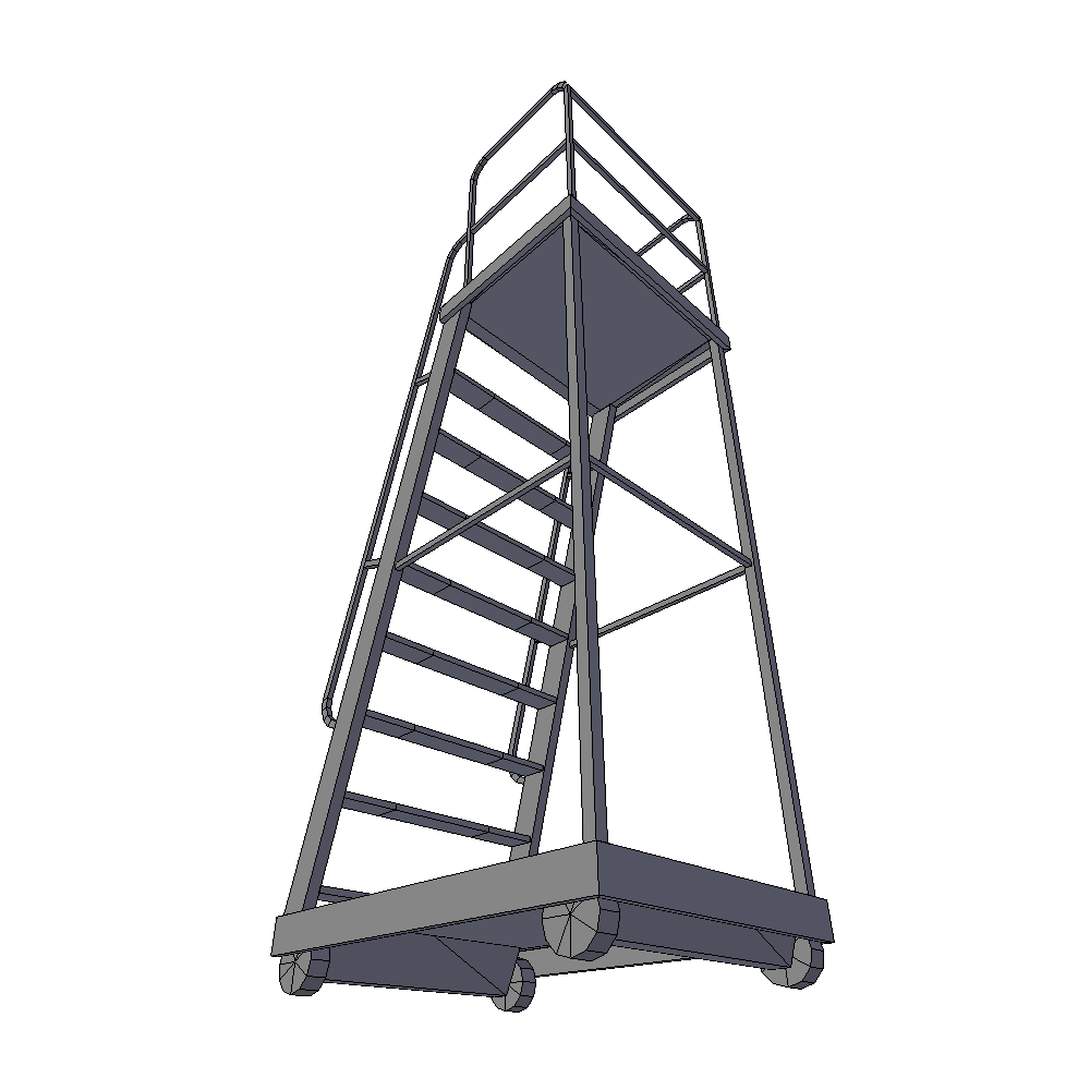 ladder black industrial low poly Model 3D in Lainnya 3DExport