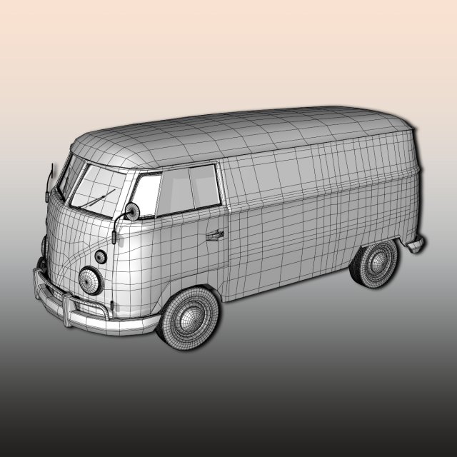 old van 3D Model in Van and Minivan 3DExport