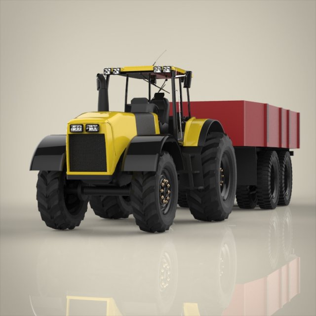 tractor 3D Model in Heavy Equipment 3DExport