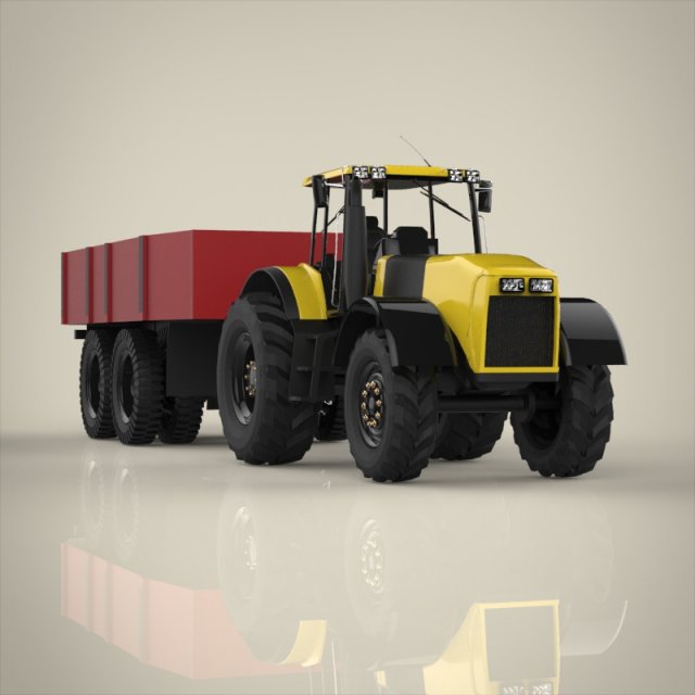 tractor 3D Model in Heavy Equipment 3DExport