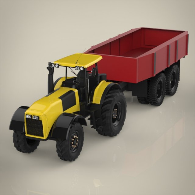 tractor 3D Model in Heavy Equipment 3DExport
