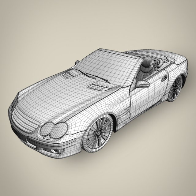convertible car 3D Model in Compact Cars 3DExport