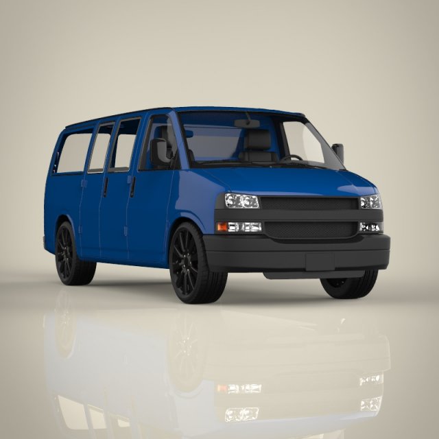 van 3D Model in Van and Minivan 3DExport