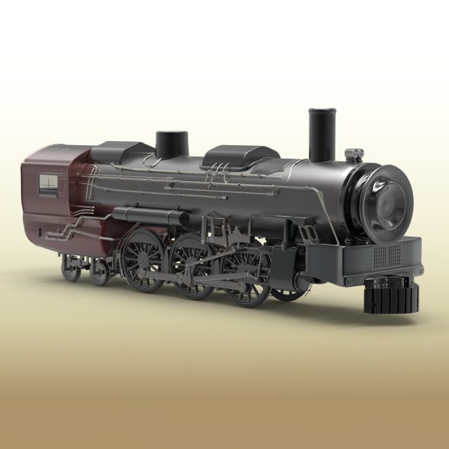 train engine 3D Model in Train 3DExport