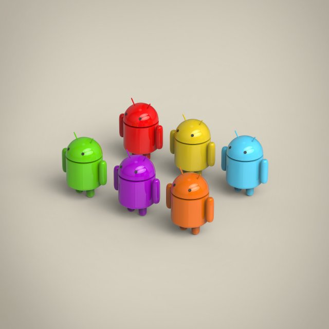 Android Set 3D Model in Robot 3DExport