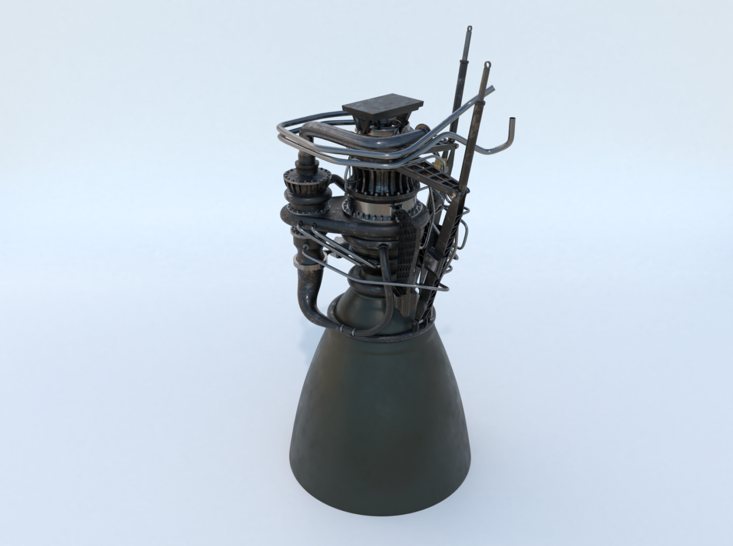 spacex raptor rocket engine 3D Models in Real Spacecraft 3DExport