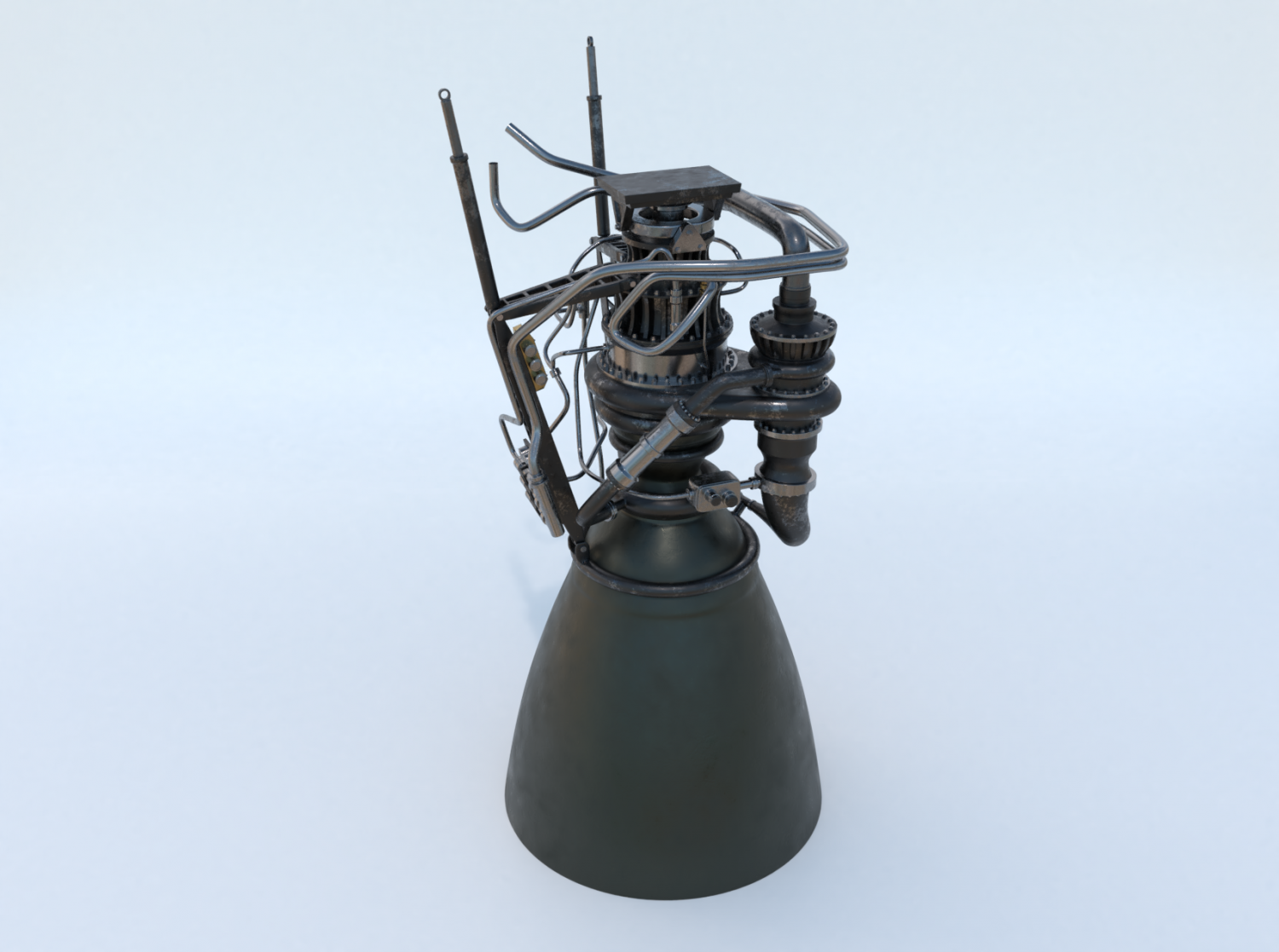 spacex raptor rocket engine 3D Models in Real Spacecraft 3DExport