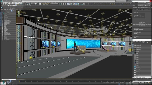 Virtual TV Studio Sets - Collection Vol 7 - 4 PCS DESIGN 3D 模型 in 展览 ...