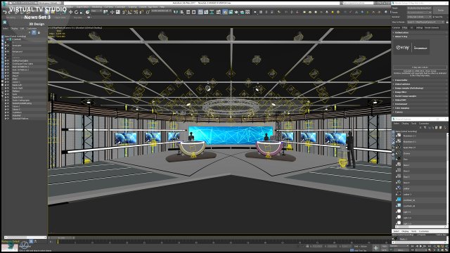 Virtual TV Studio Sets - Collection Vol 7 - 4 PCS DESIGN 3D 模型 in 展览 ...