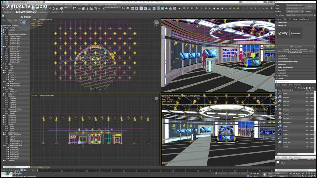 Virtual TV Studio Sets - Collection Vol 7 - 4 PCS DESIGN 3D 模型 in 展览 ...