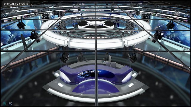 Virtual TV Studio Sets - Collection Vol 7 - 4 PCS DESIGN Modelo 3D in ...