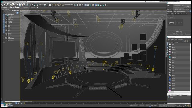 Virtual TV Studio Sets - Collection Vol 10 - 4 PCS DESIGN 3D Model in ...