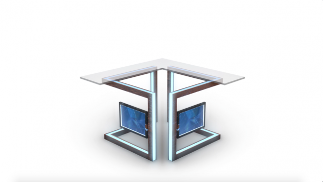 tv studio news desk collection 12 pieces 3D Model in Table 3DExport