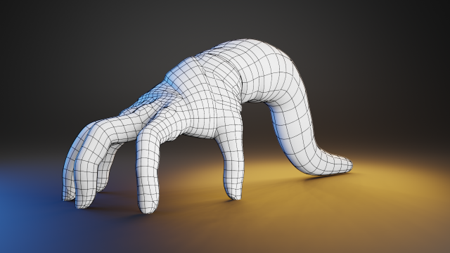 Hand Parasite 3D Model in Monster 3DExport