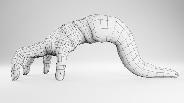 Hand Parasite 3D Model in Monster 3DExport