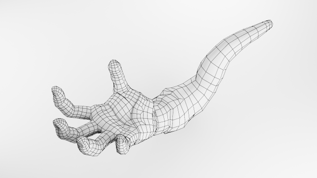 Hand Parasite 3D Model in Monster 3DExport