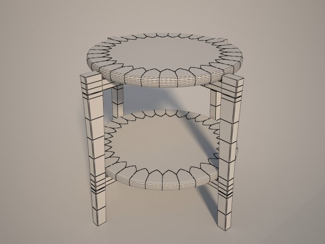 small round table Free 3D Model in Table 3DExport