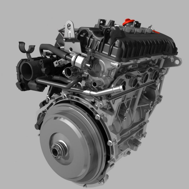 mitsubishi engine 3D Model in Parts of auto 3DExport