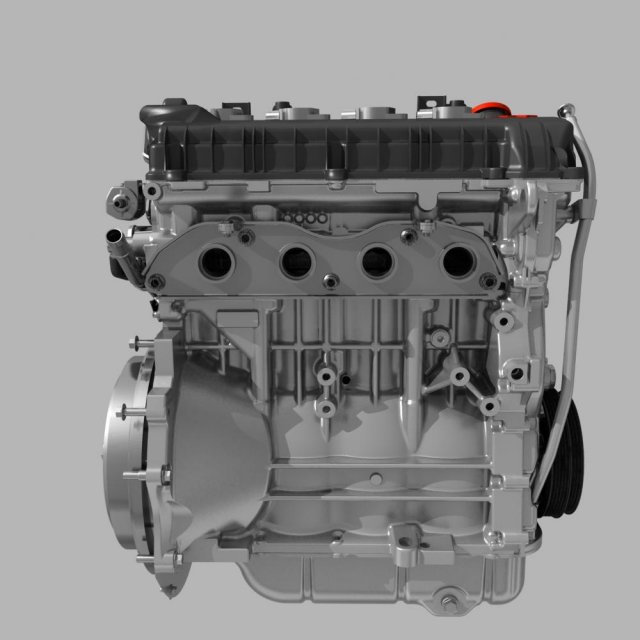 mitsubishi engine 3D Model in Parts of auto 3DExport