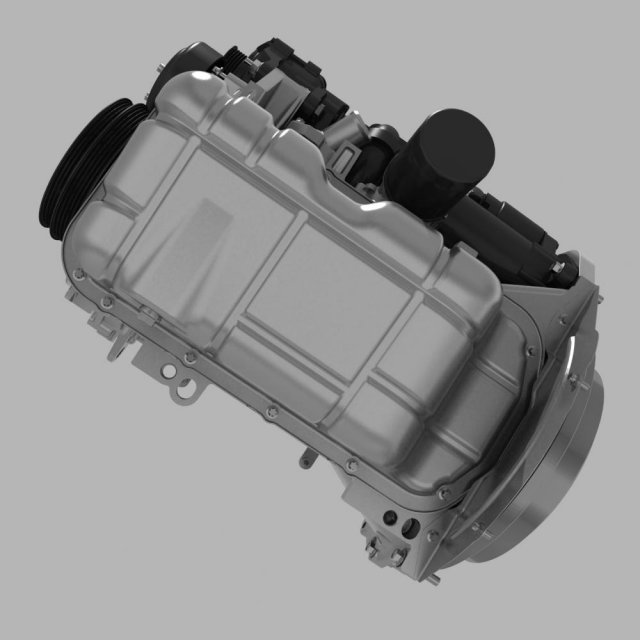 mitsubishi engine 3D Model in Parts of auto 3DExport