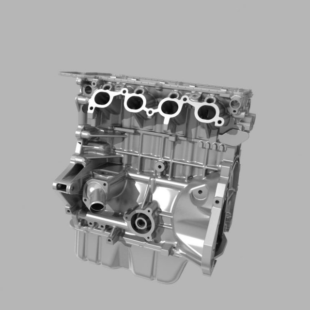 mitsubishi engine 3D Model in Parts of auto 3DExport
