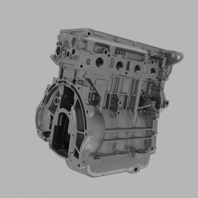 mitsubishi engine 3D Model in Parts of auto 3DExport