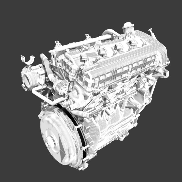 mitsubishi engine 3D Model in Parts of auto 3DExport