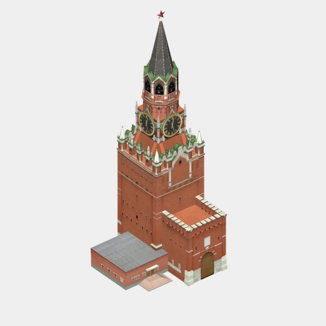 moscow kremlin spasskaya tower 3D Model in Binalar 3DExport