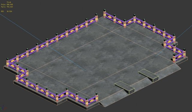 fumo mountain - palace architecture 3D Model in Decoration 3DExport