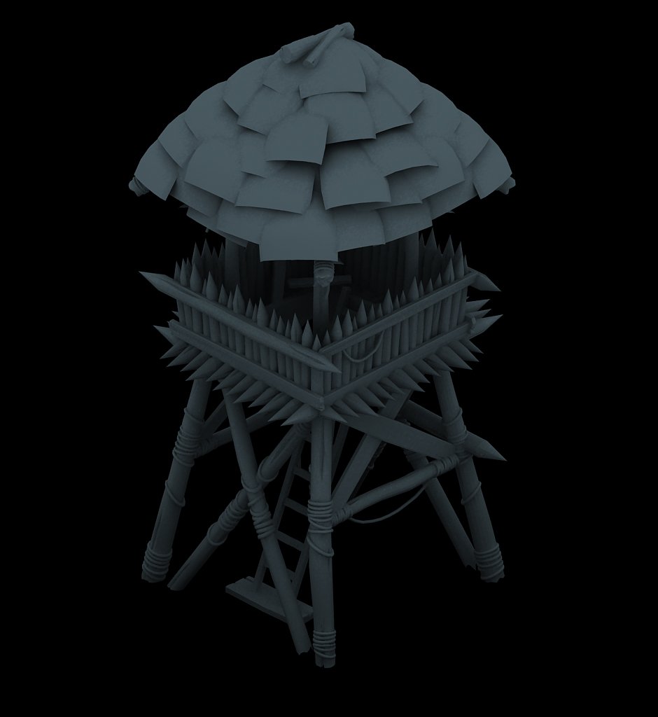 cottage tribe - watchtower 03 3D Models in Decoration 3DExport