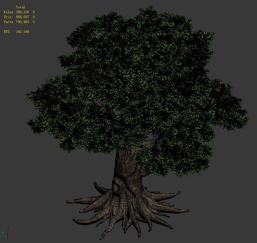 Plant - big banyan tree 053 3D Model in Bush 3DExport
