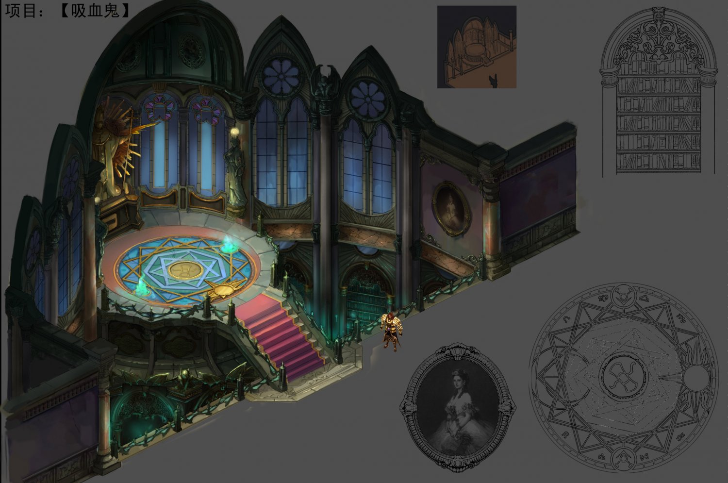 library - mysterious scroll seal hall 3D Models in Buildings 3DExport