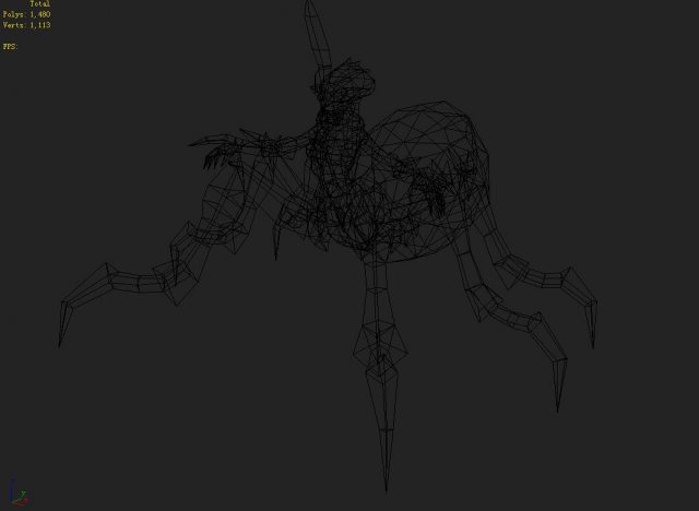 low poly 3d monster - spider maid 02 3D Model in Fantasy 3DExport