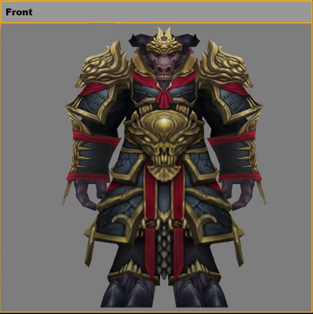 heavy armor set - cow 08 3D Model in Man 3DExport