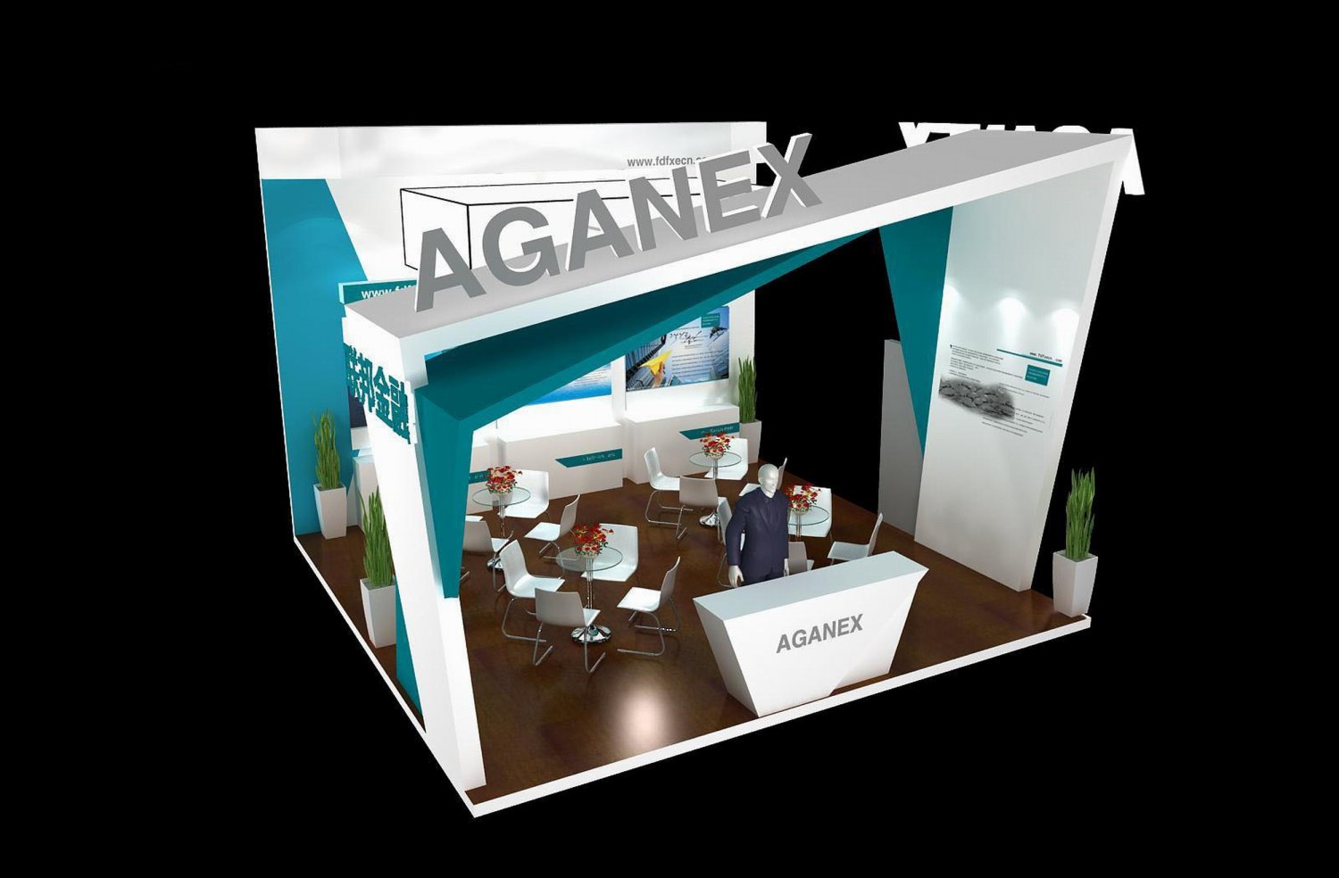 Exhibition booth area 6X6 3DMAX2009 3D Model in Exhibit 3DExport