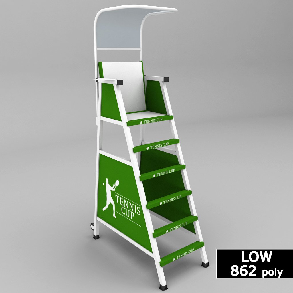 Umpire tennis judge chair 3D Model in Sports Equipment 3DExport