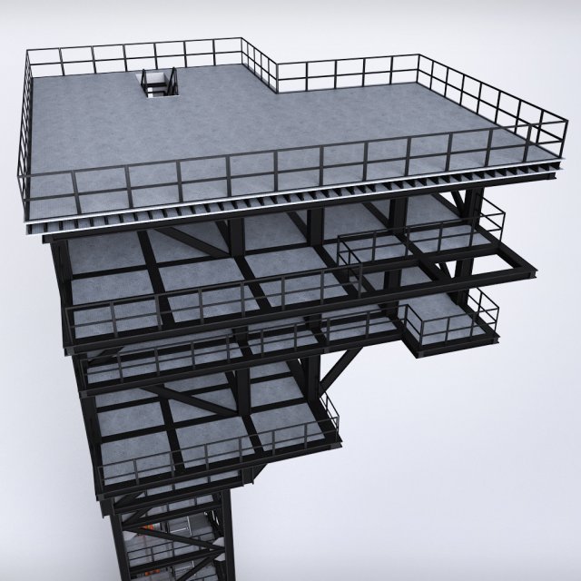 rocket launch platform 3D Model in Buildings 3DExport