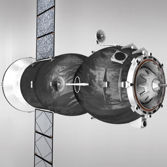 spaceship progress soyuz high detail 3D Model in Real Spacecraft 3DExport