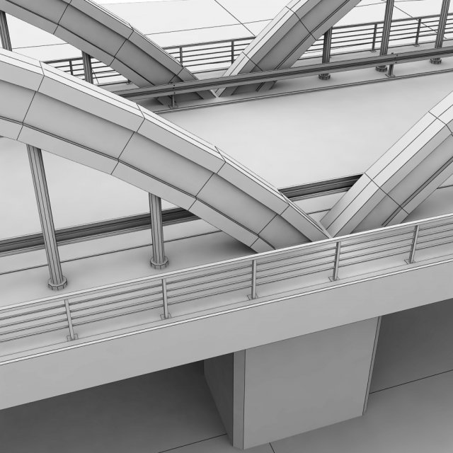 arch bridge 3D Model in Bridge 3DExport