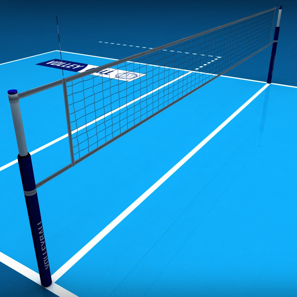 Volleyball court 3D Model in Playground 3DExport