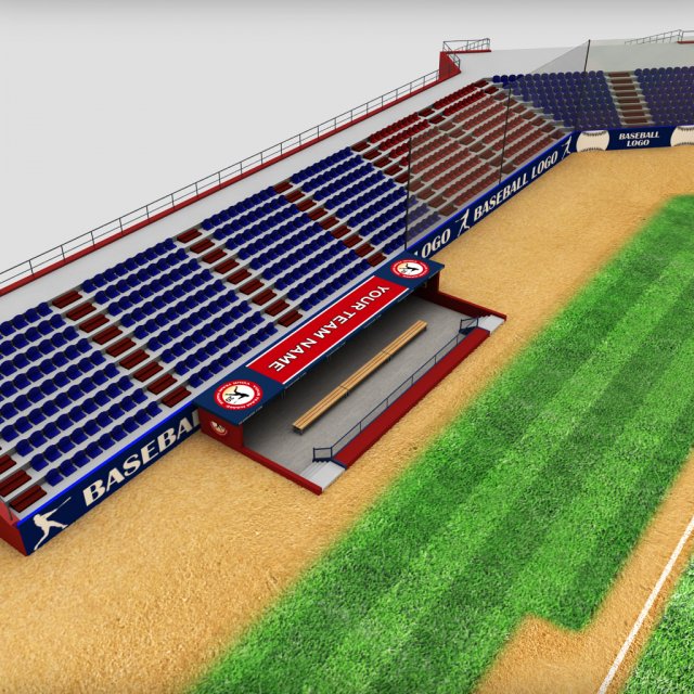 baseball stadium 3D Model in Stadium 3DExport