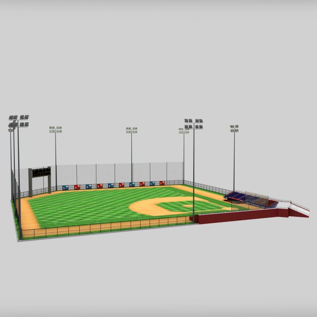 baseball stadium 3D Model in Stadium 3DExport