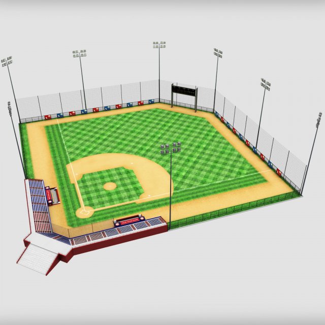 baseball stadium 3D Model in Stadium 3DExport