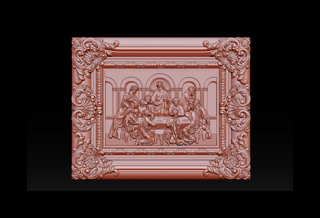 Cnc 3d relief model stl for router 3 axis - the last supper 3D Print ...