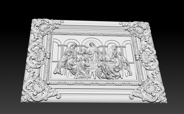 Cnc 3d relief model stl for router 3 axis - the last supper 3D Print ...