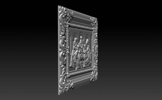 Cnc 3d relief model stl for router 3 axis - the last supper 3D Print ...