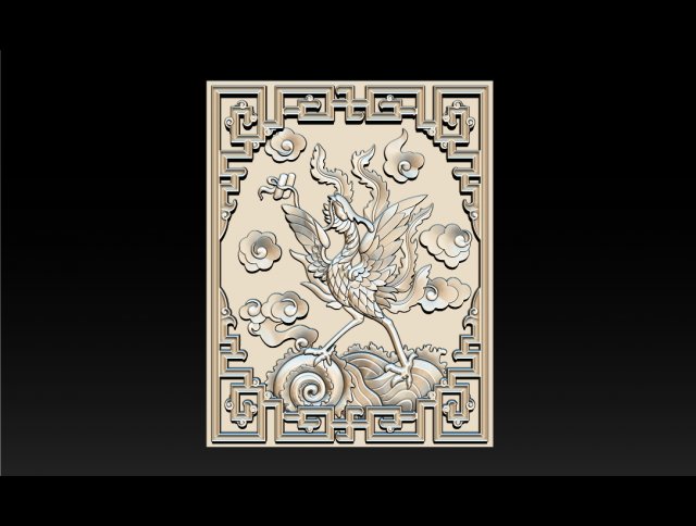 phoenix - cnc relief 3D Print Model in Mathematical art 3DExport