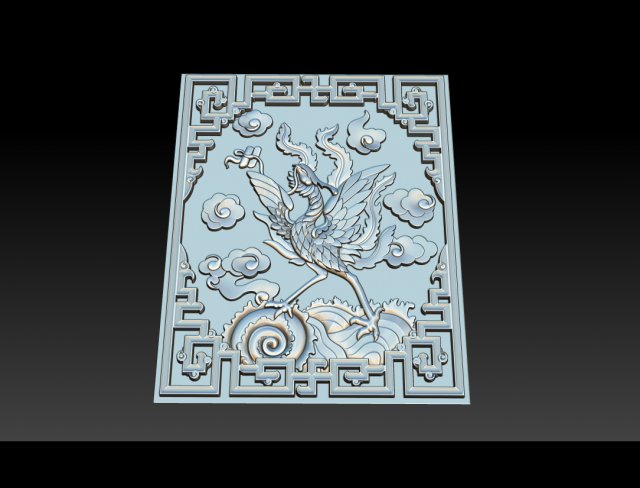 phoenix - cnc relief 3D Print Model in Mathematical art 3DExport